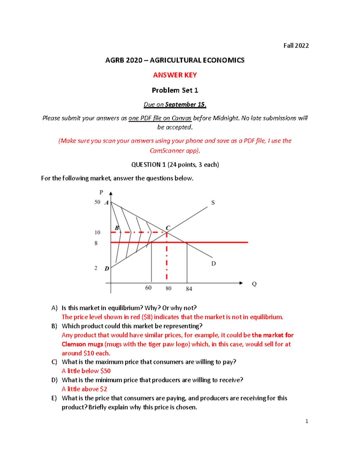 PS1 Fall 2022 AK - answer key to homework 1 - Fall 2022 AGRB 2020 ...