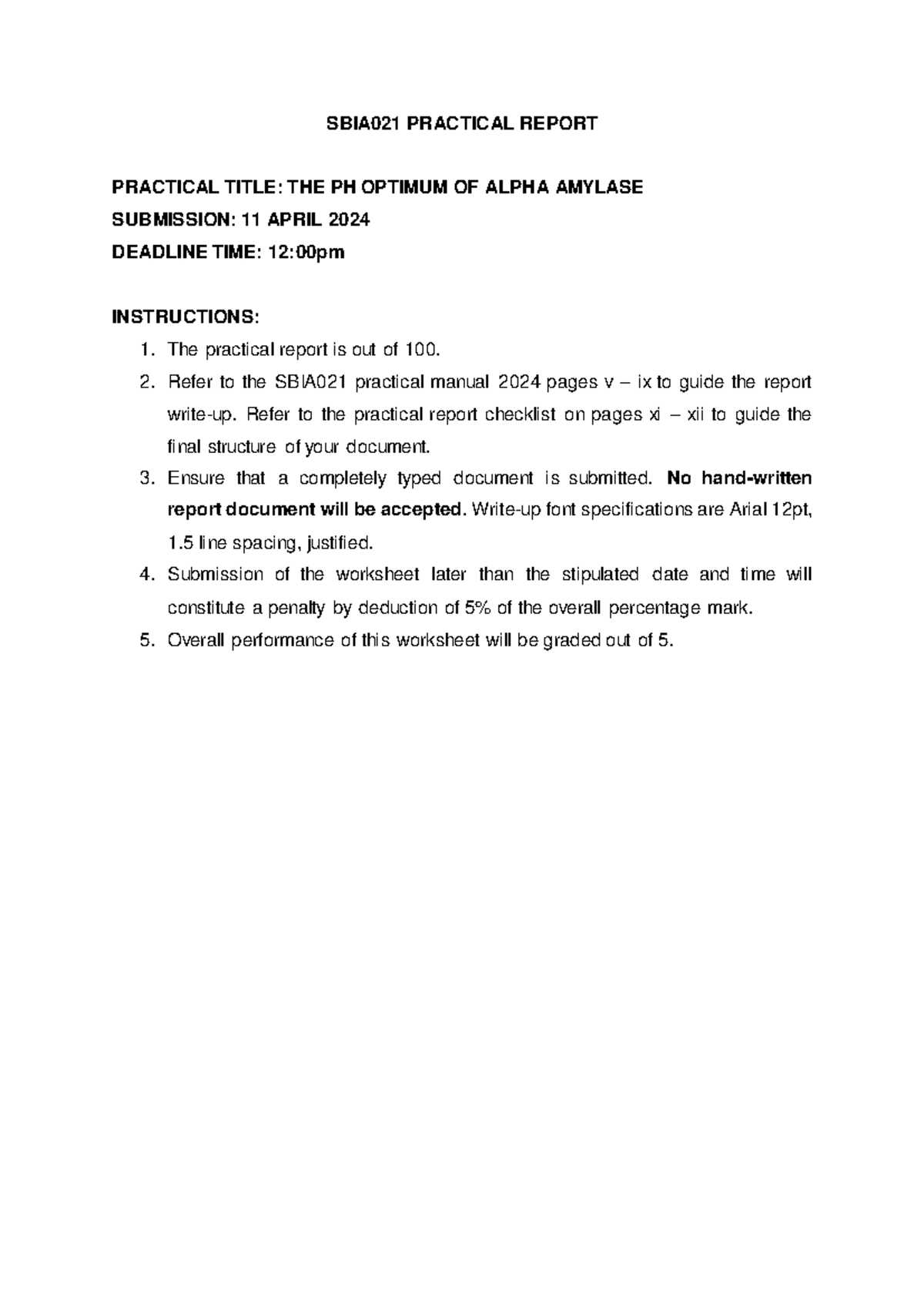 SBIA021 Practical 07 Practical Report - SBIA021 PRACTICAL REPORT ...