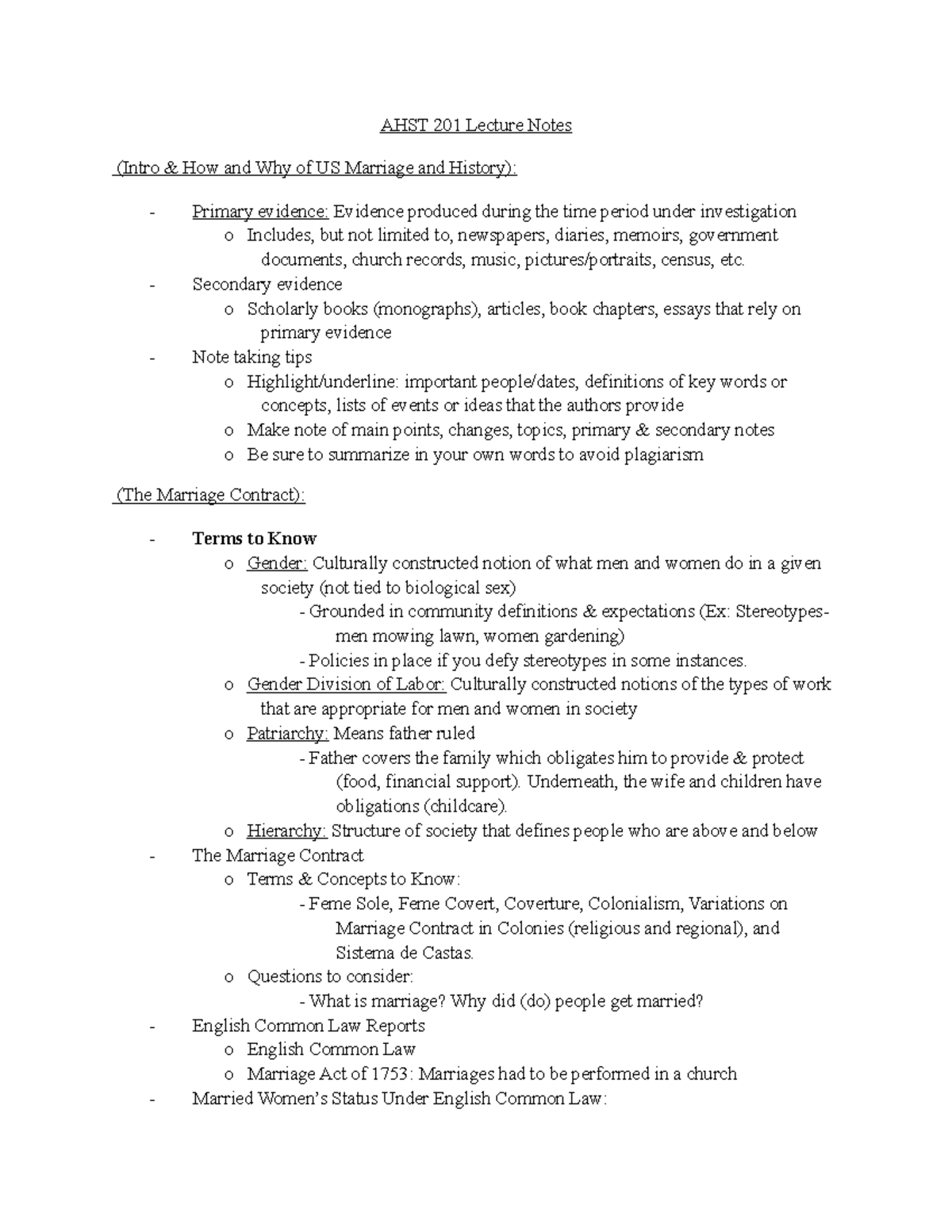 Ahst lec 201 - Ahst 201 - AHST 201 Lecture Notes (Intro & How and Why ...