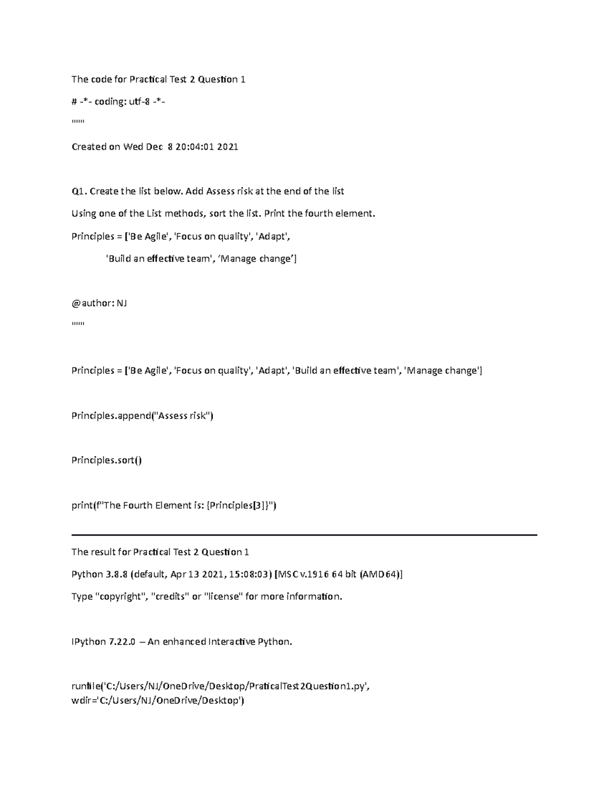 Natesh's Software Pratical Test 2 - The code for Practical Test 2 ...