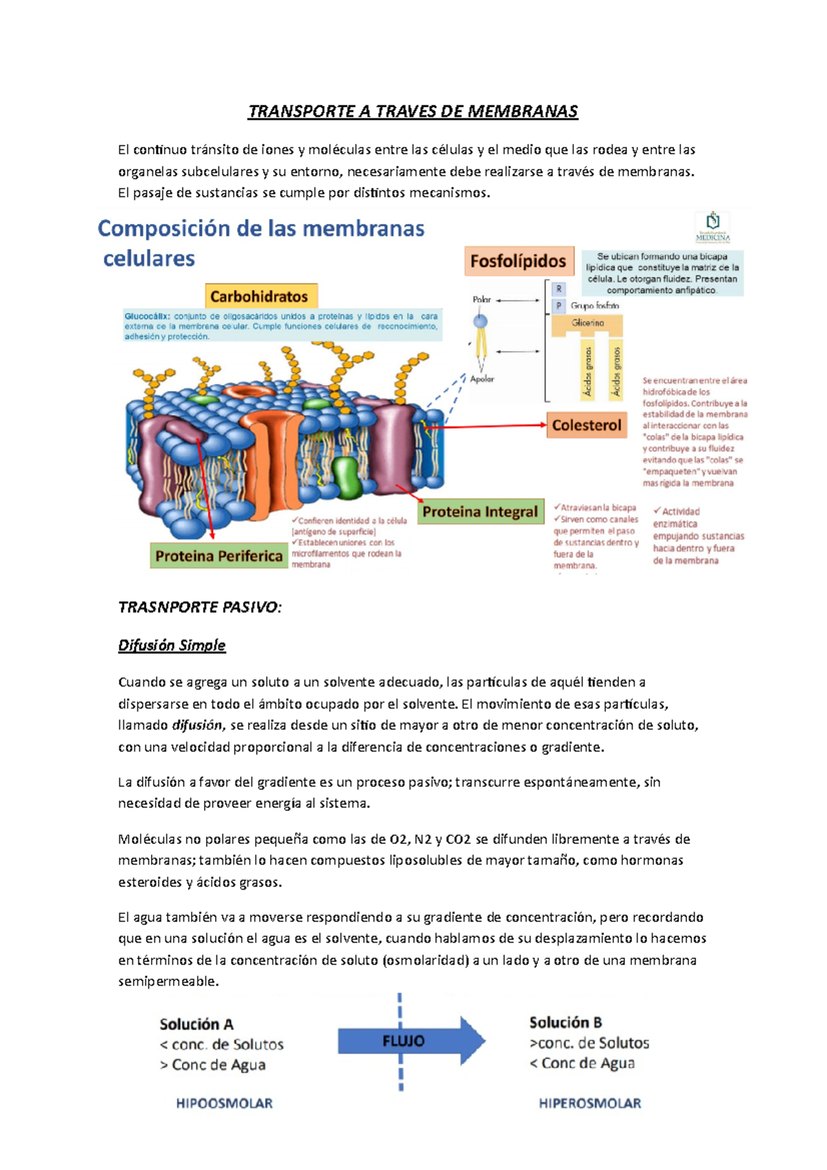 Transporte A Traves De Membranas Transporte A Traves De Membranas El
