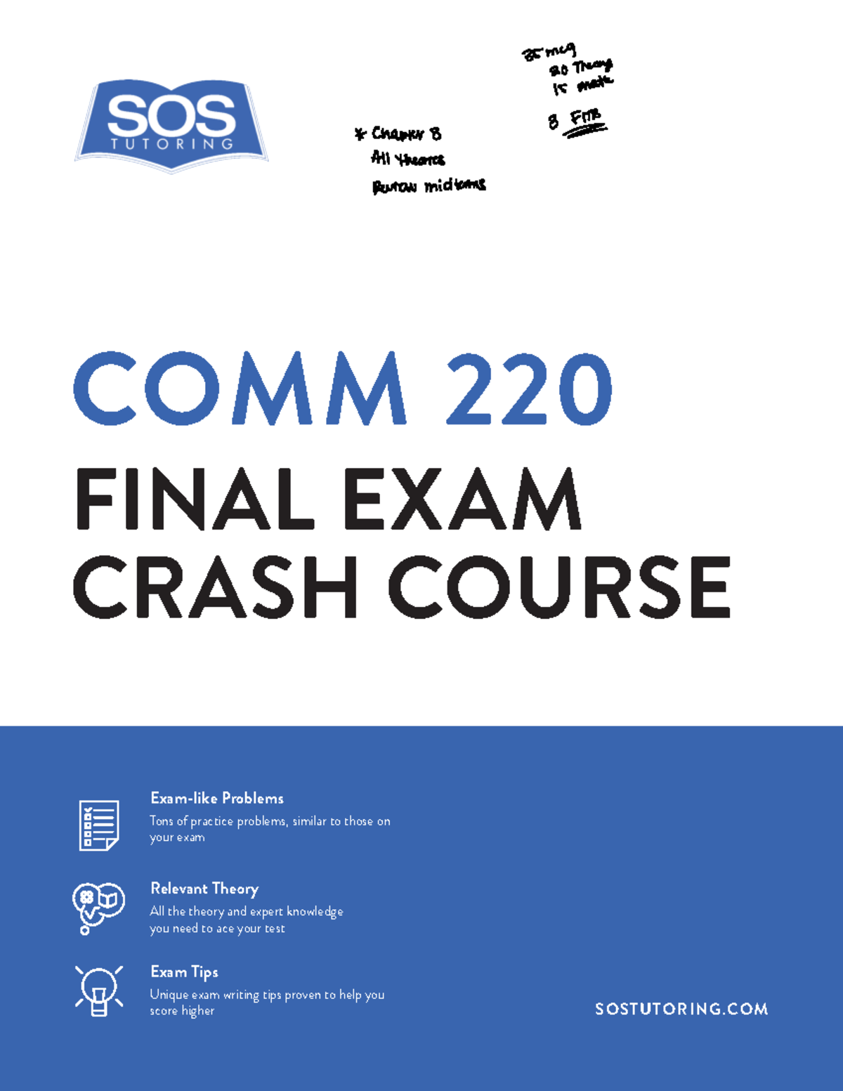 Concordia COMM 220 S21 Final CP - SOSTUTORING Exam-like Problems Tons of practice problems ...