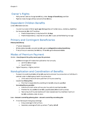 Chapter 7 - Health Policy Provisions, Clauses and Riders Mandatory ...