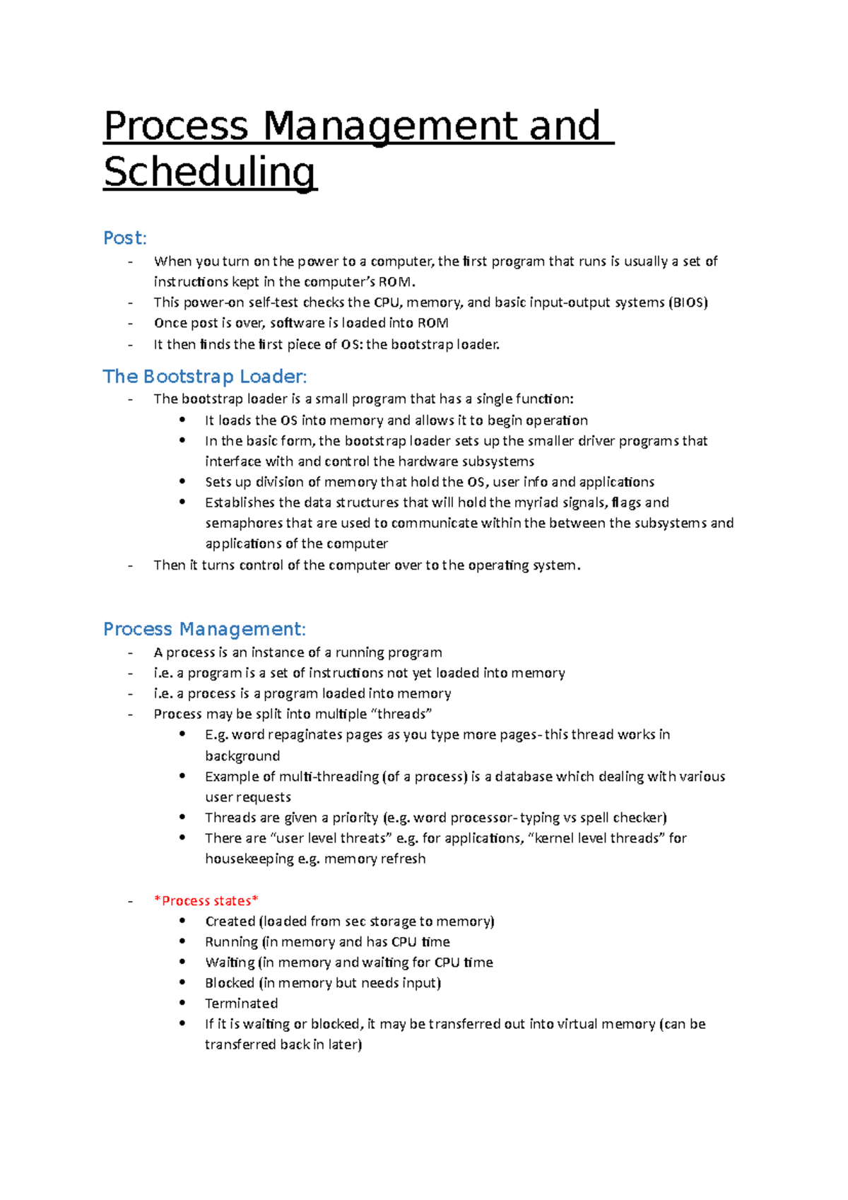 Process Management and Scheduling 2 - Process Management and Scheduling ...