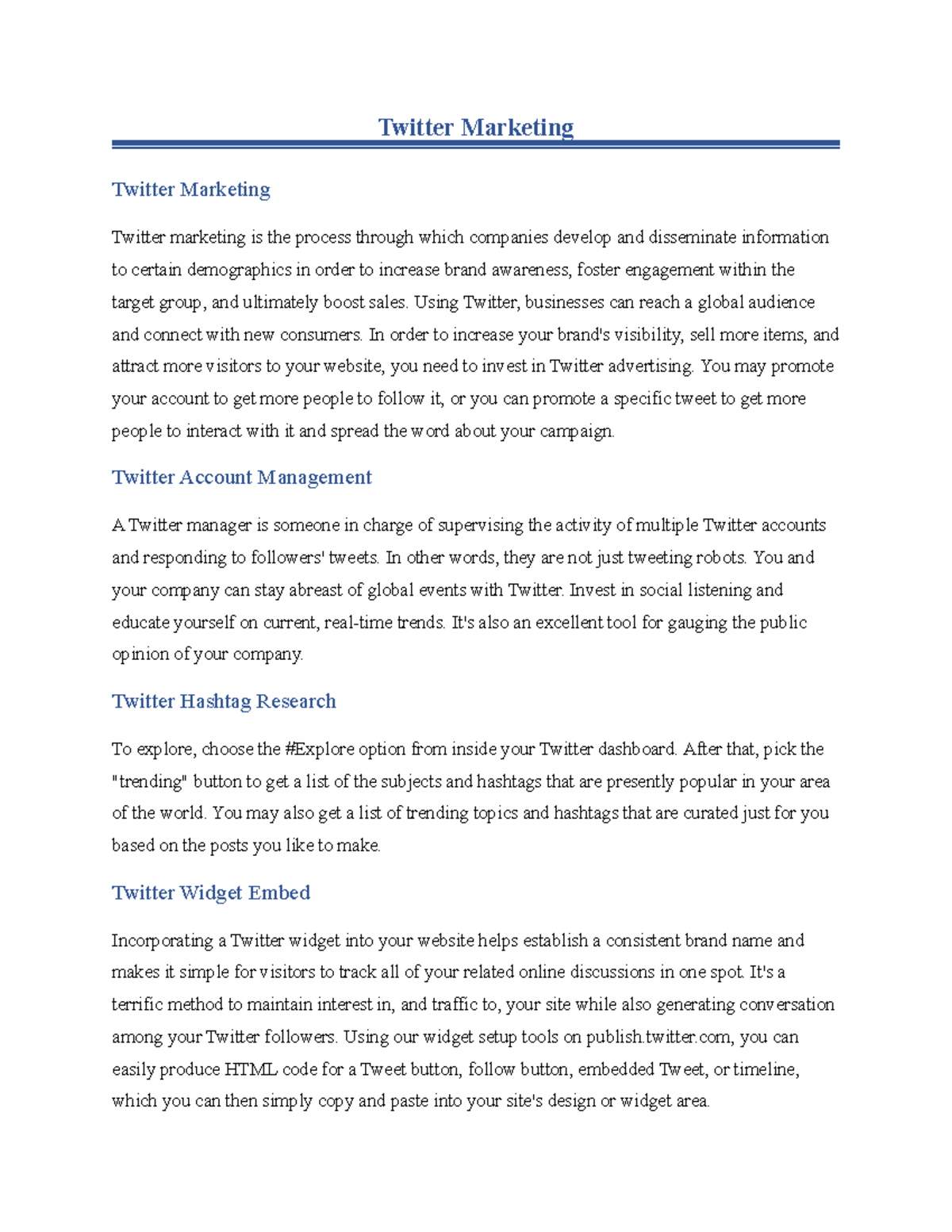 Twitter Marketing - Twitter Marketing Twitter Marketing Twitter ...