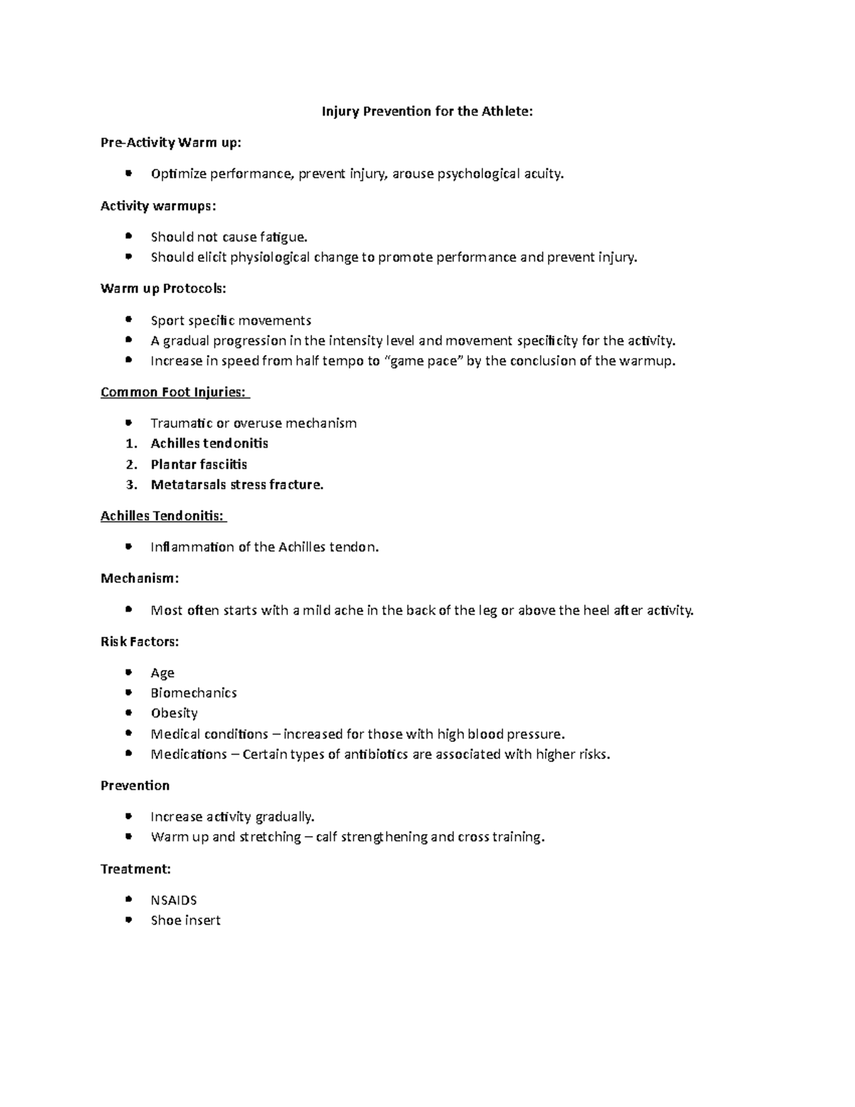 Injury Prevention - Injuries in different parts of the body and how the ...