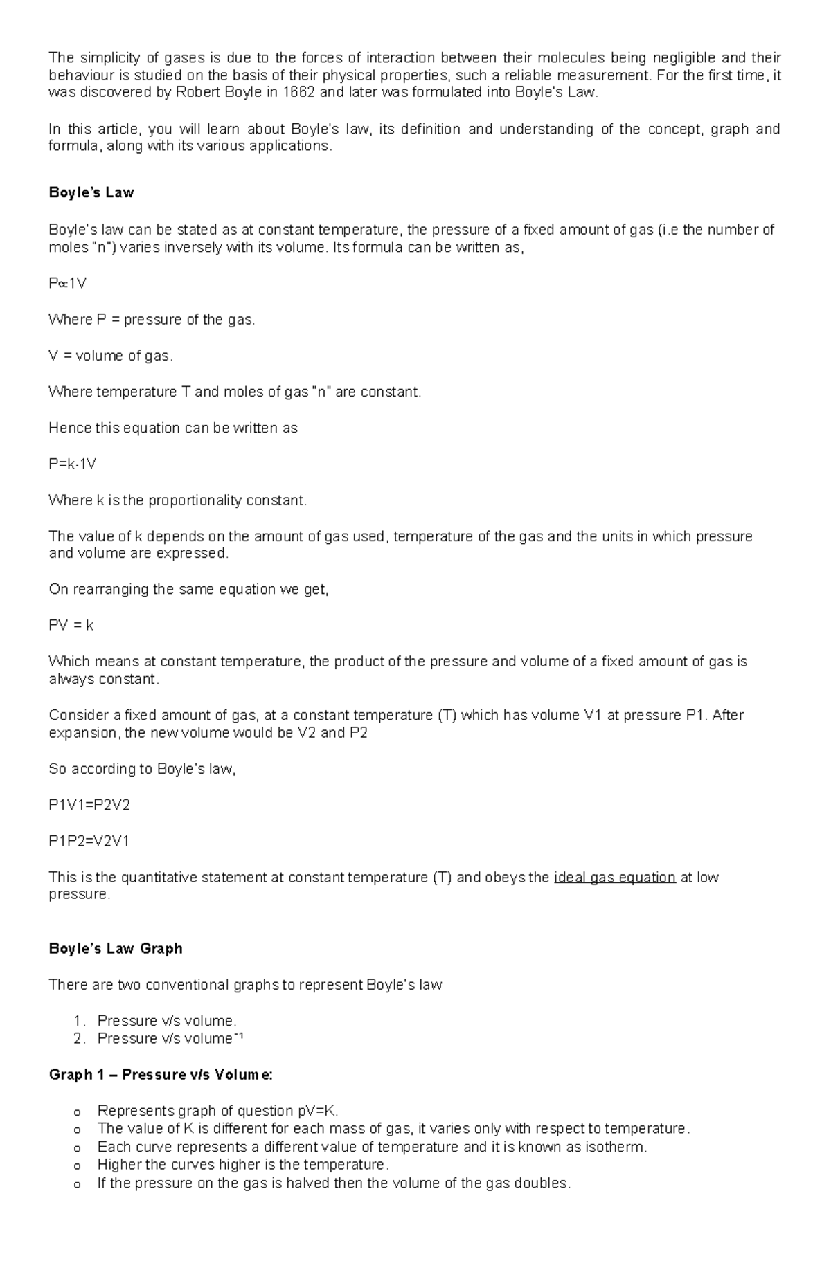Grade 10 4TH Quarter Module 1.1 Boyle'S LAW - The simplicity of gases ...