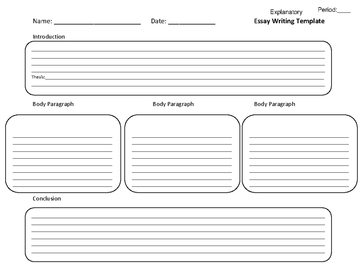 Explanatory Essay Worksheet - Name: ________________________ Date ...