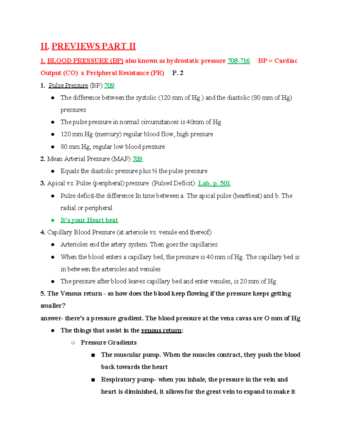 Bio 208 exam 2 part 2 - professor robert guimond. BLOOD PRESSURE (BP ...