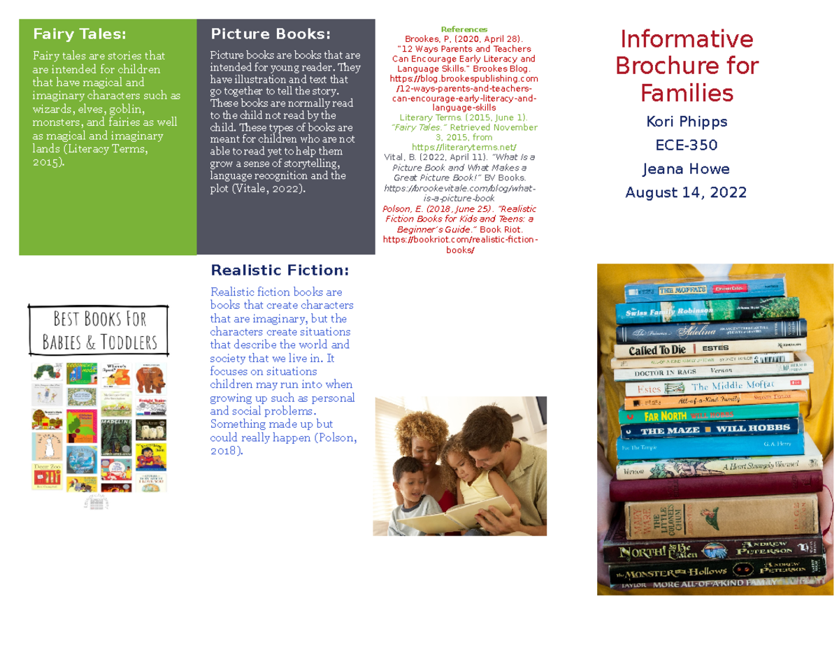 ECE-350 Brochure - Fairy Tales: Fairy tales are stories that are ...