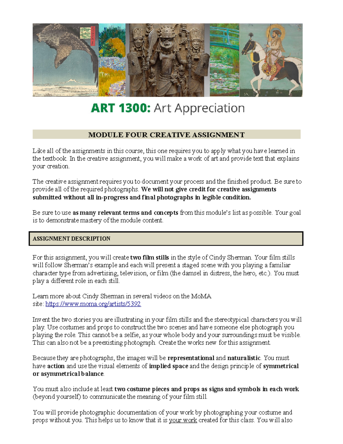 Mod 4 Creative Assignment ARTS Bilal Syed - MODULE FOUR CREATIVE ...