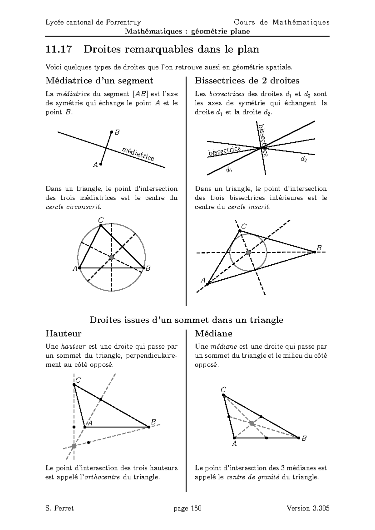 Cours DF-54 - Lycée cantonal de Porrentruy Mathématiques : géométrie ...