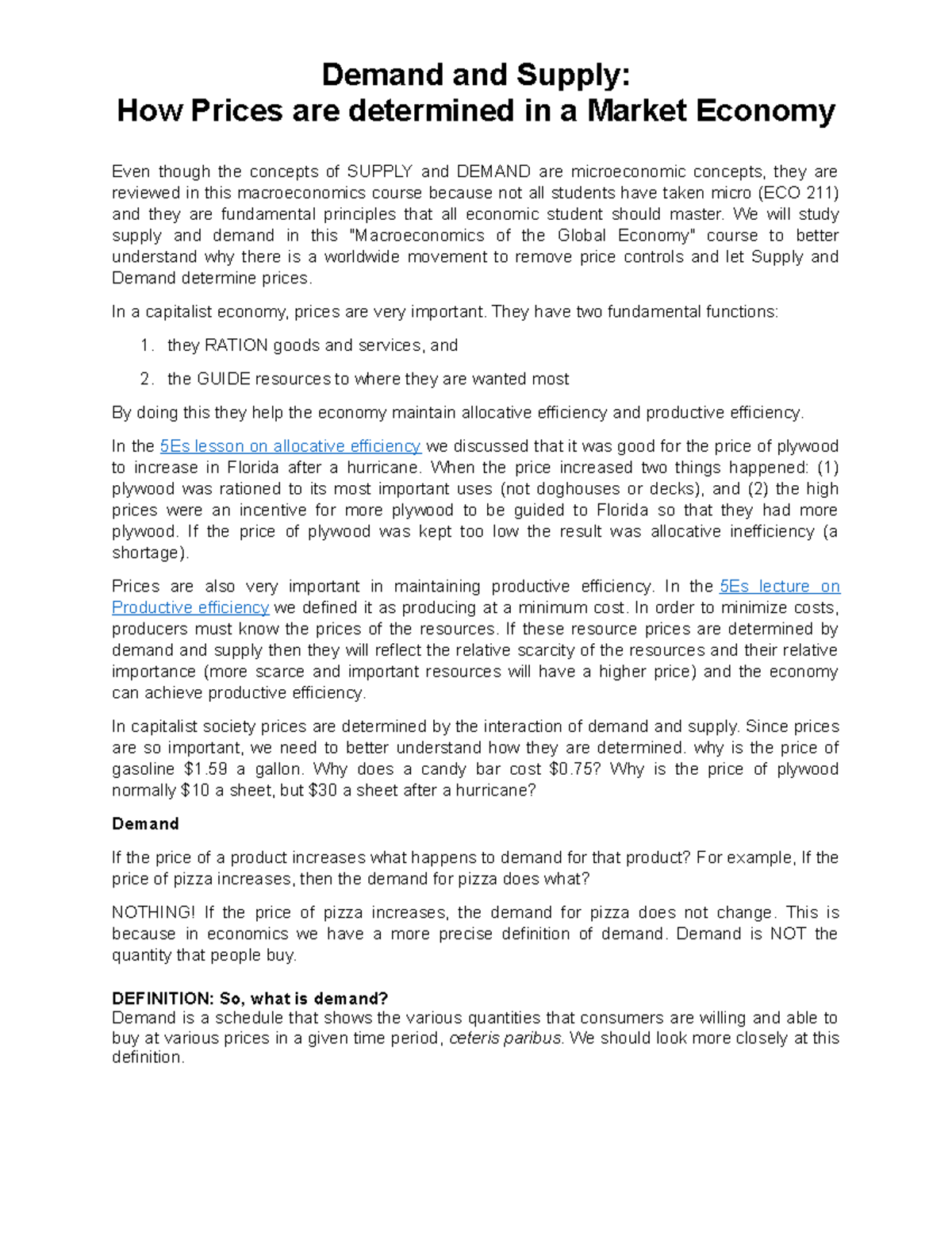 Demand and Supply - SASHJASJAAAAAAAAA - Demand and Supply: How Prices ...
