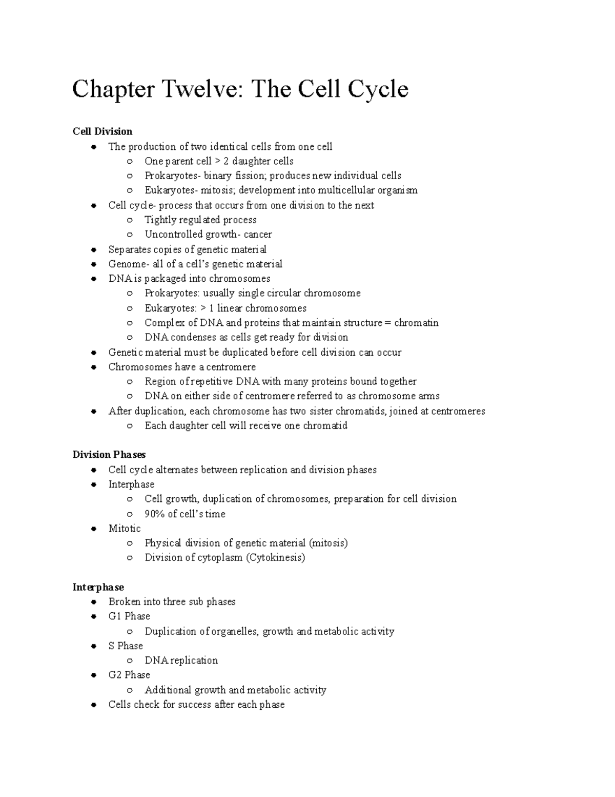 BI 211 Chapter 12 Notes - The cell cycle and mitosis - Deprecated API ...