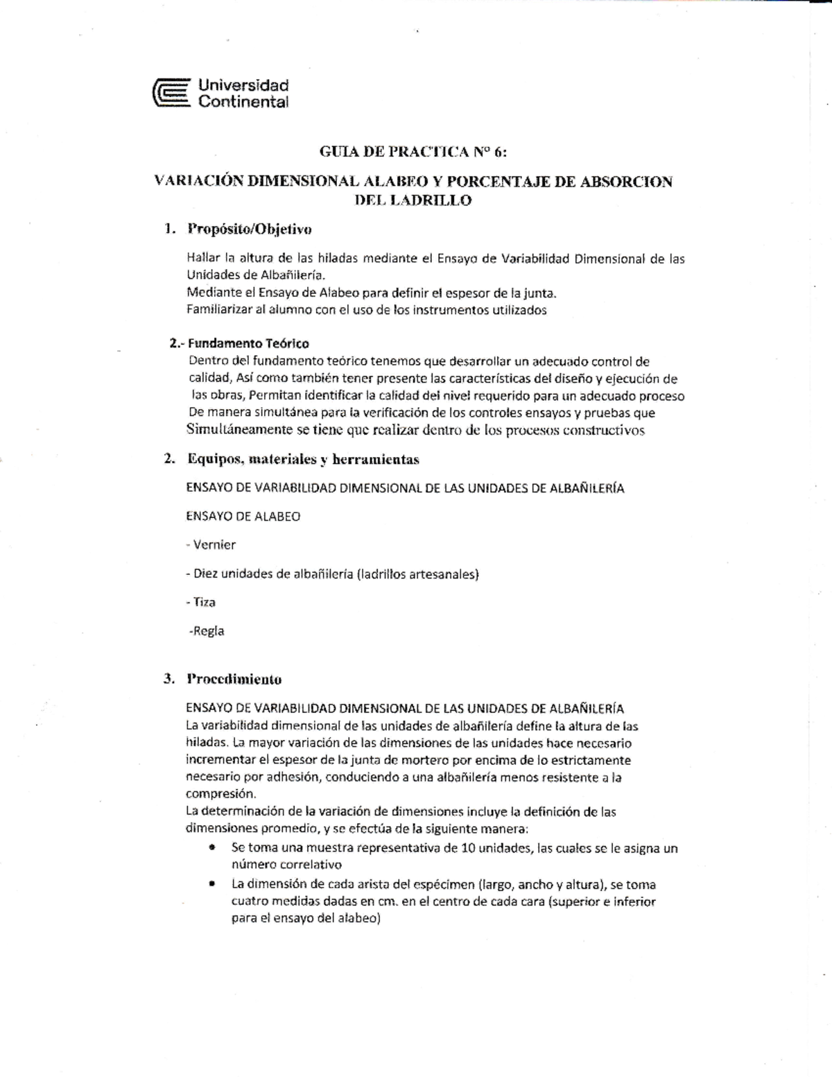 Alabeo Y % DE Absorcion DEL Ladrillo} - lI,- Universidad ...