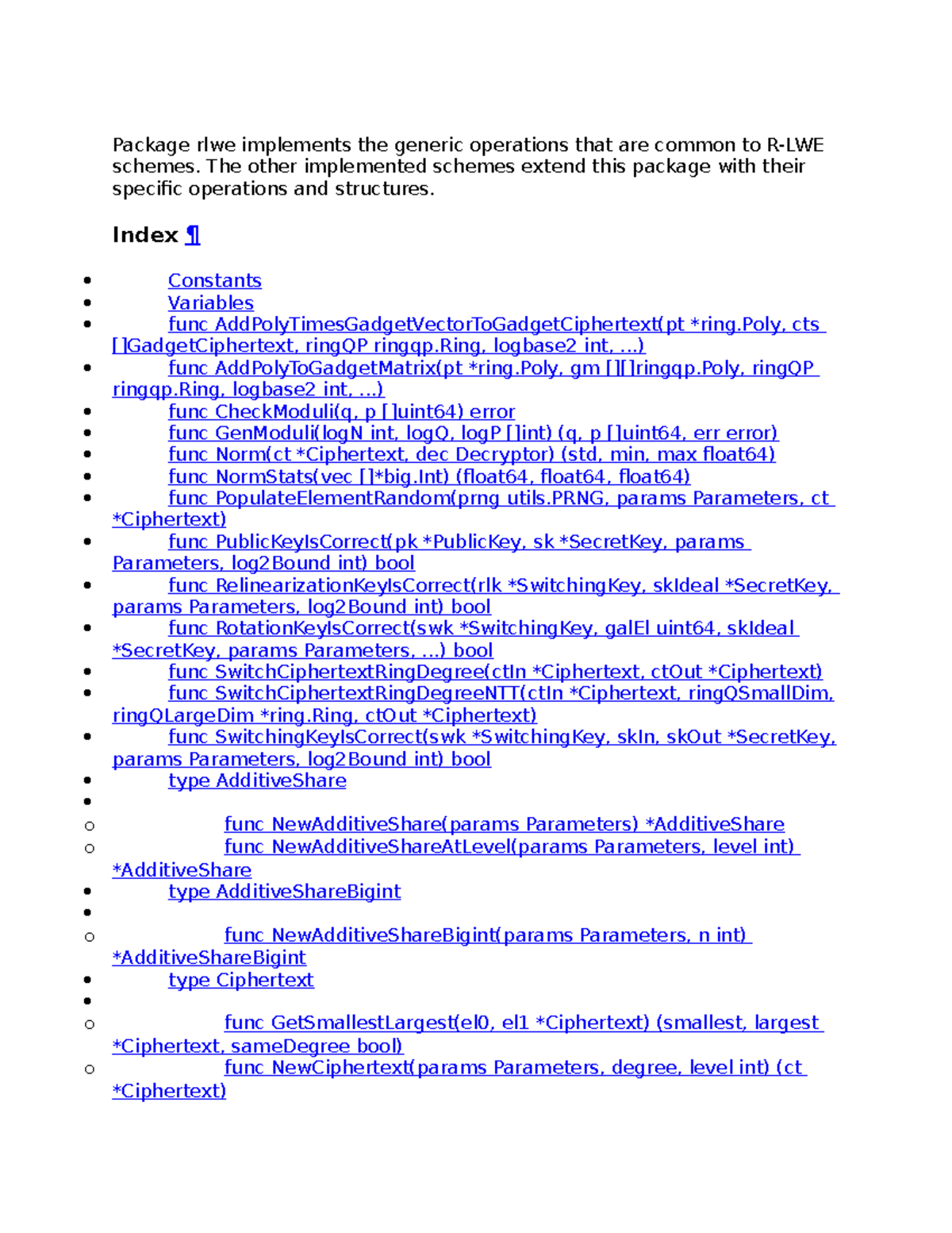 Package rlwe implements the generic operations that are common to R ...