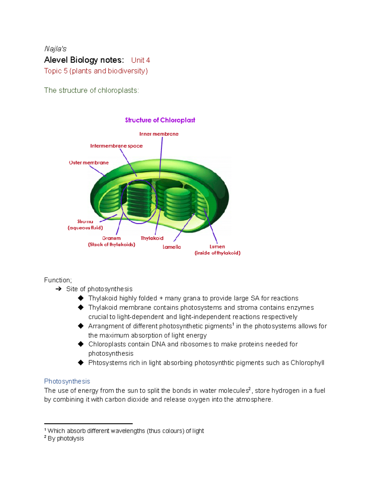 A level Biology notes unit 4 (Edexcel) - Najla’s Alevel Biology notes ...