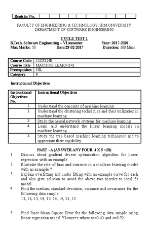 Unit 1 mlt part 2 - it contains machine learning notes of unit 1 ...