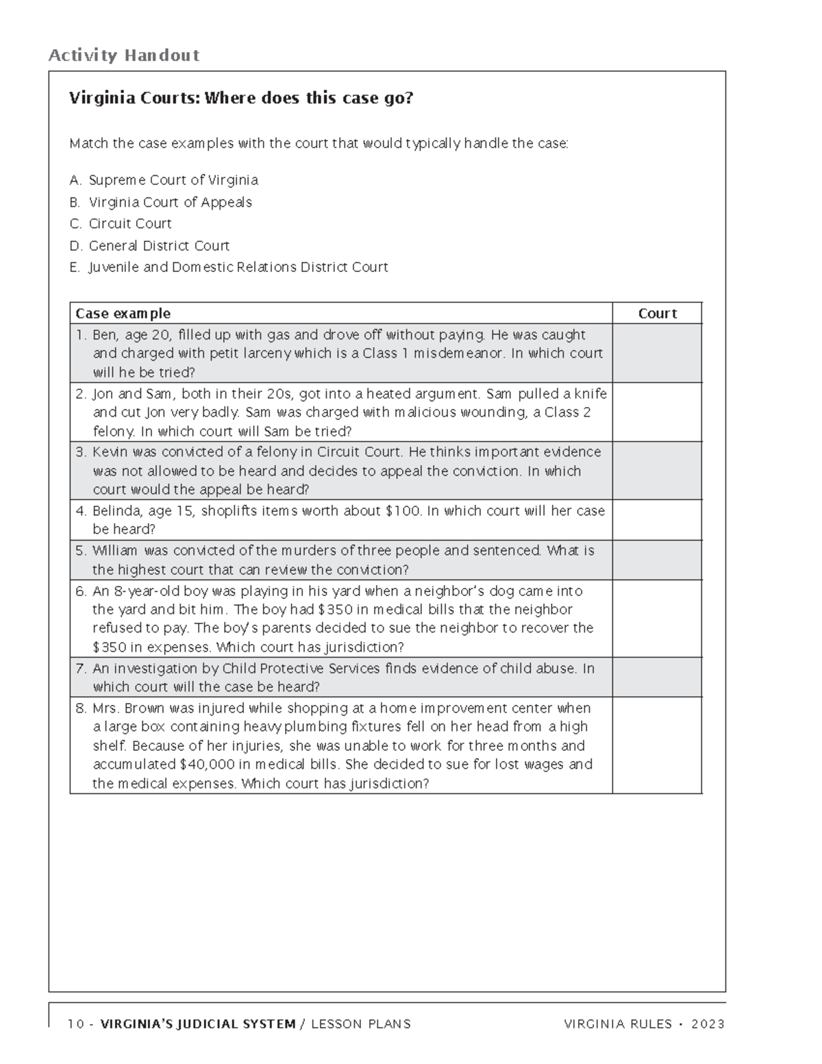 Intro-VA-Judicial-System-Student-Handout-2023 activity - 10 - VIRGINIA ...