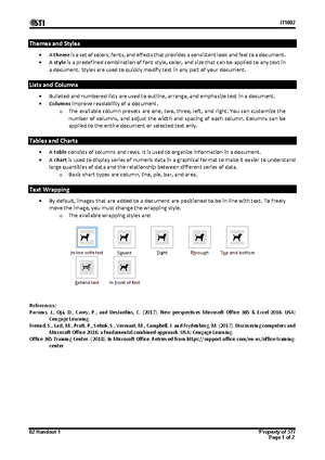 Basic Financial Statements II - 04 Handout 1 *Property of STI BASIC ...