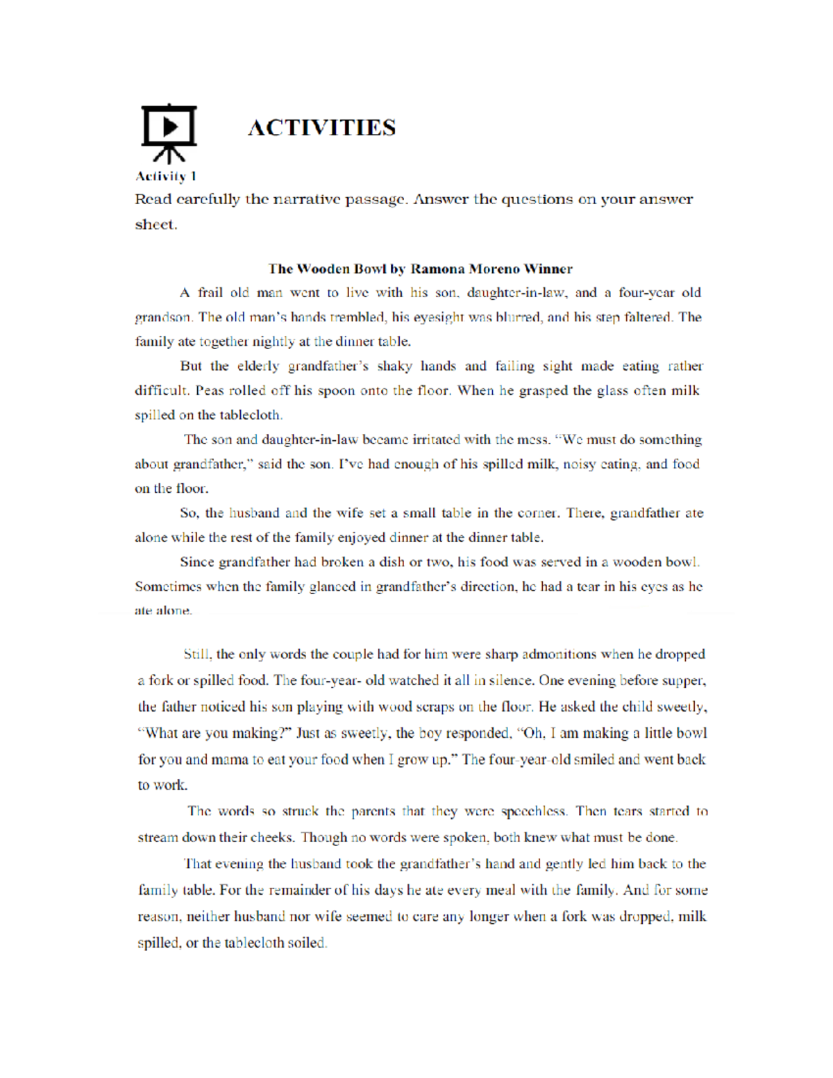 Activity Patterns of development in writing - Science Technology ...