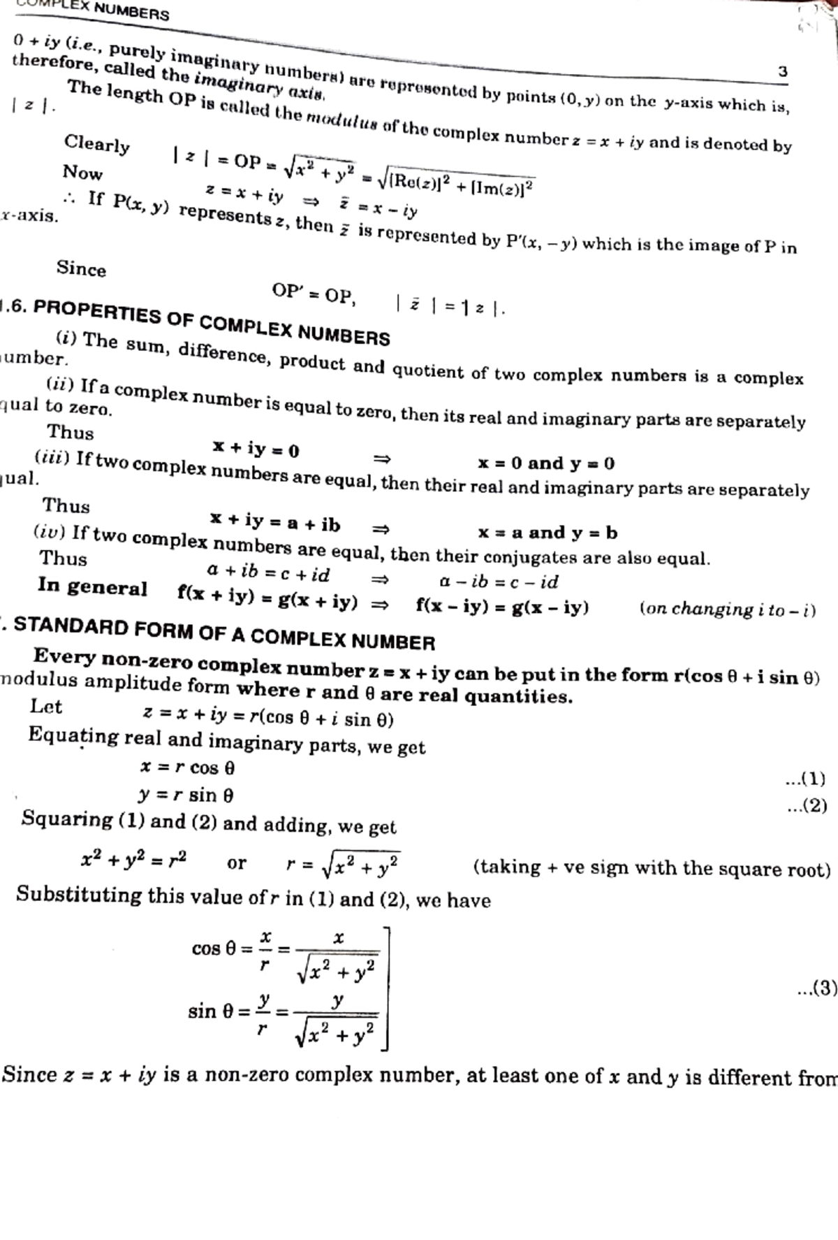 Complex numbers for bsc maths students 3 - W MPLEJ( NUMBERS : ' : l 0 ...