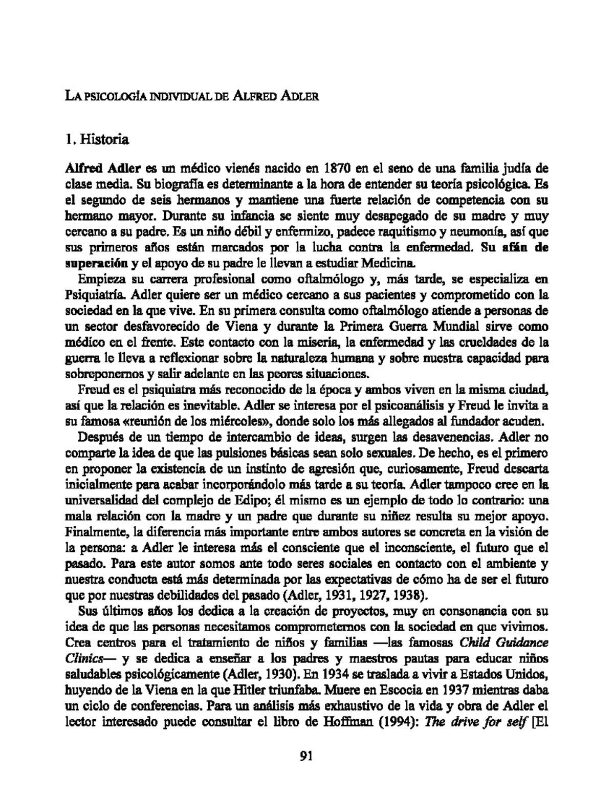Teoria de Adler - asd asd - Salud mental - Studocu