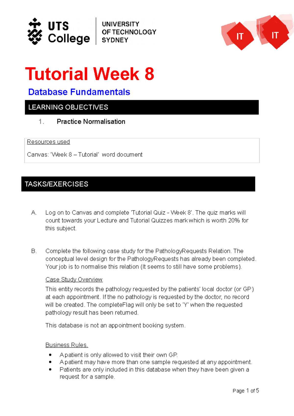 Week 8A - Practice Questions - Tutorial Week 8 Database Fundamentals ...