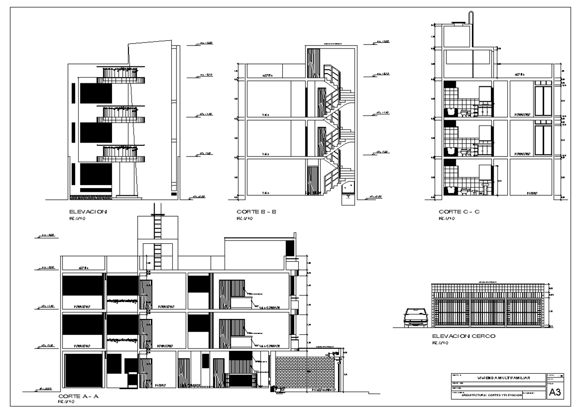 Felicia- Esther-A03-Model - ESC: 1/50 ELEVACION ESC: 1/50 ELEVACION ...