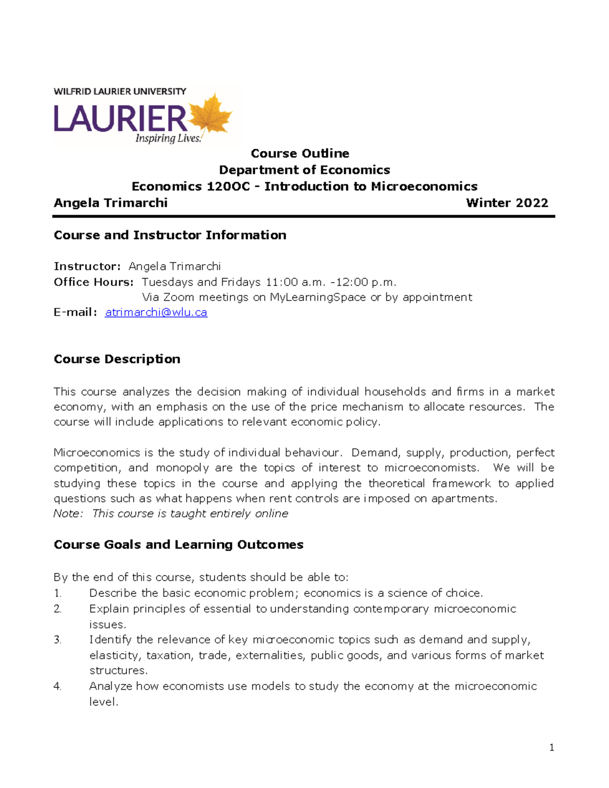 EC120OC - Course Outline 8Ce W22 - Course Outline Department of ...