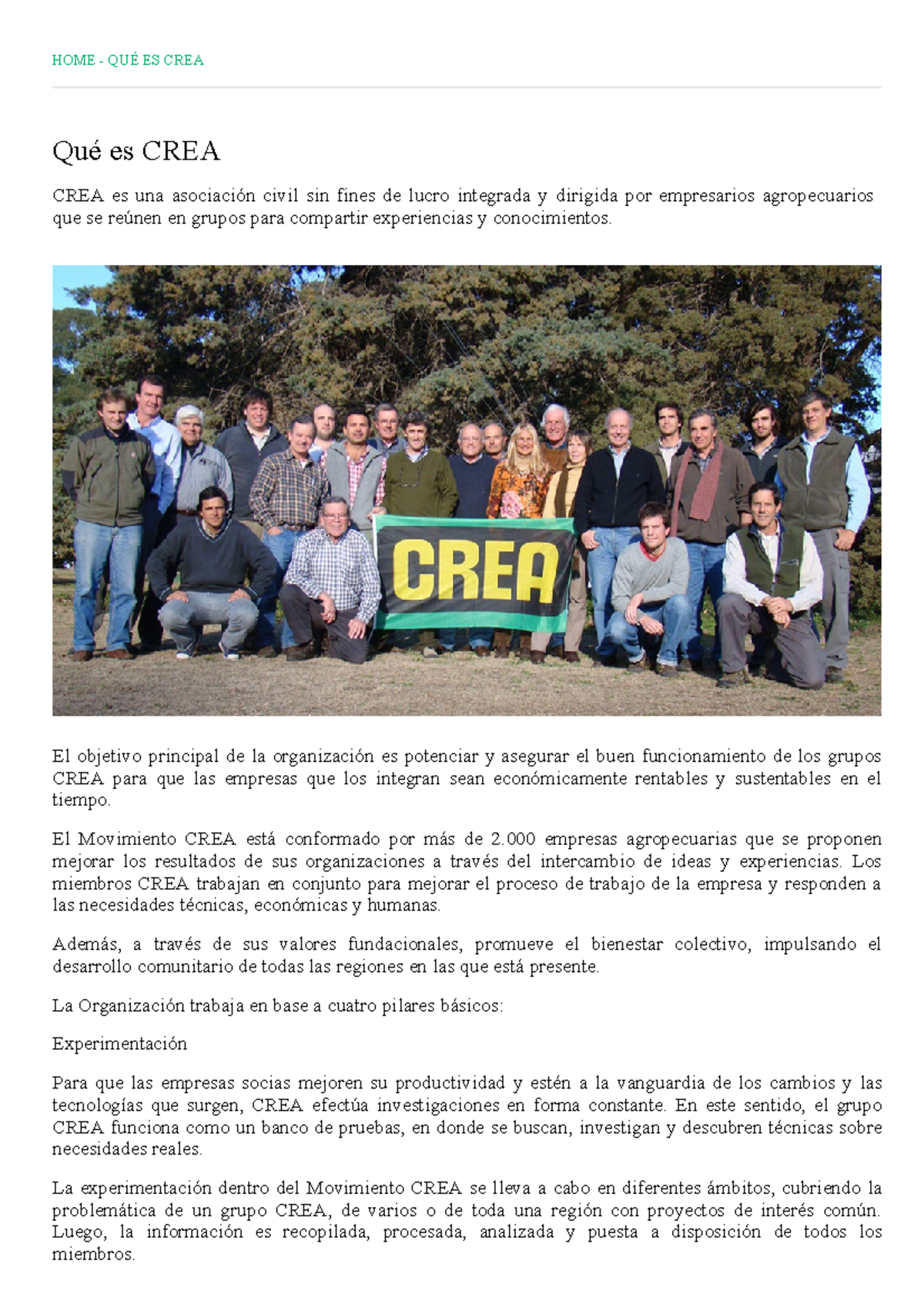 Qué es CREA - Archivo que explica que es CREA - HOME - QUÉ ES CREA Qué ...