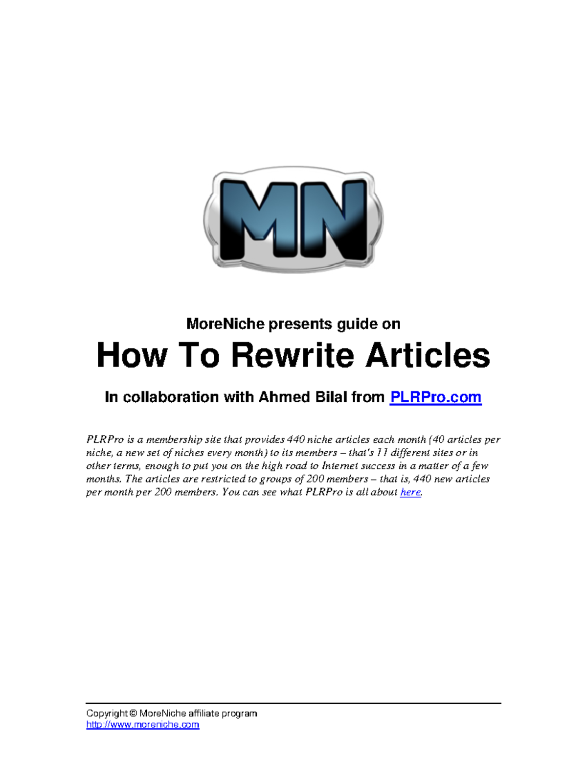 5 How To Rewrite Articles - MoreNiche presents guide on How To Rewrite ...