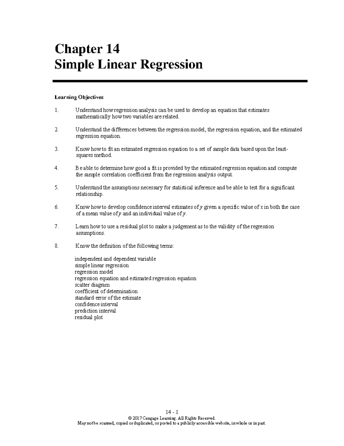 SM SBE13E Chapter 14 - 14 - 1 © 2017 Cengage Learning. All Rights ...