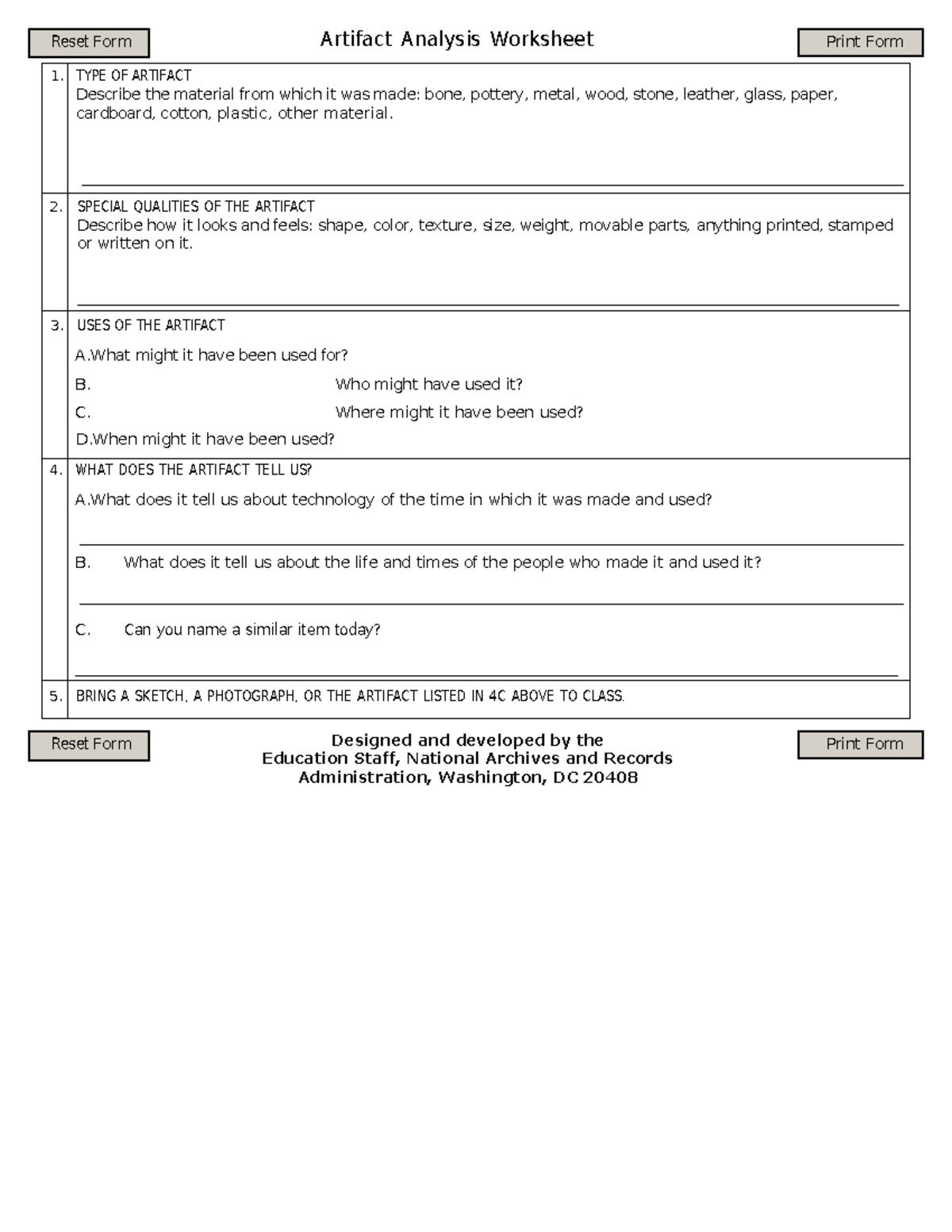 Inbound 7785304342429877745 - Artifact Analysis Worksheet 1. TYPE OF ...