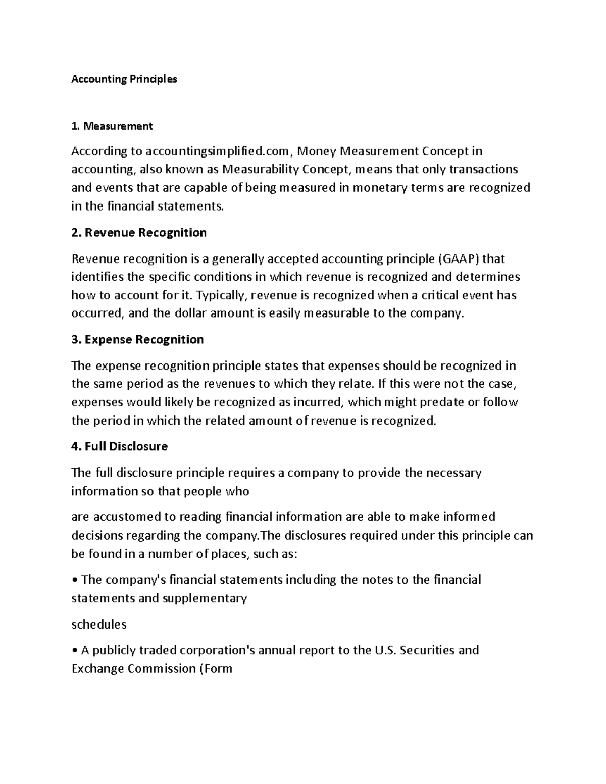 Fundamentals of Accounting (Principles) - Accounting Principles 1 ...