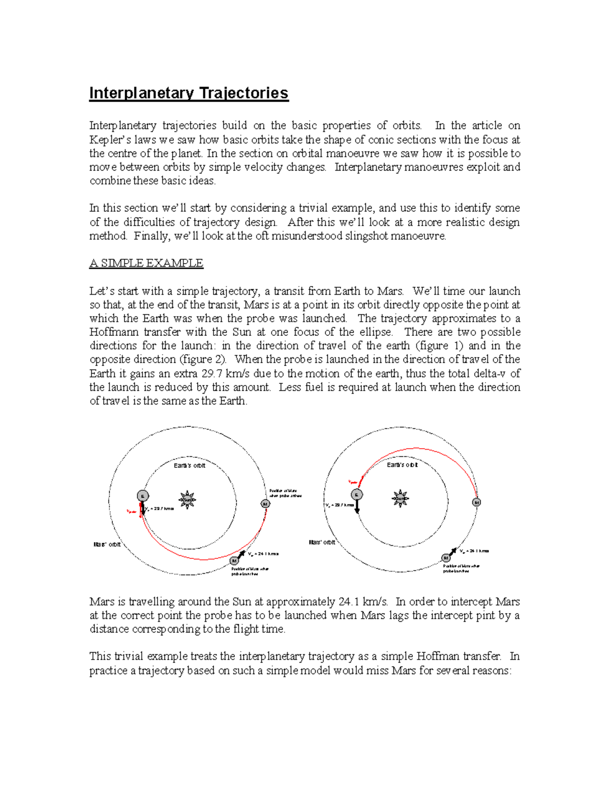 Interplanetary Trajectories - - Studocu