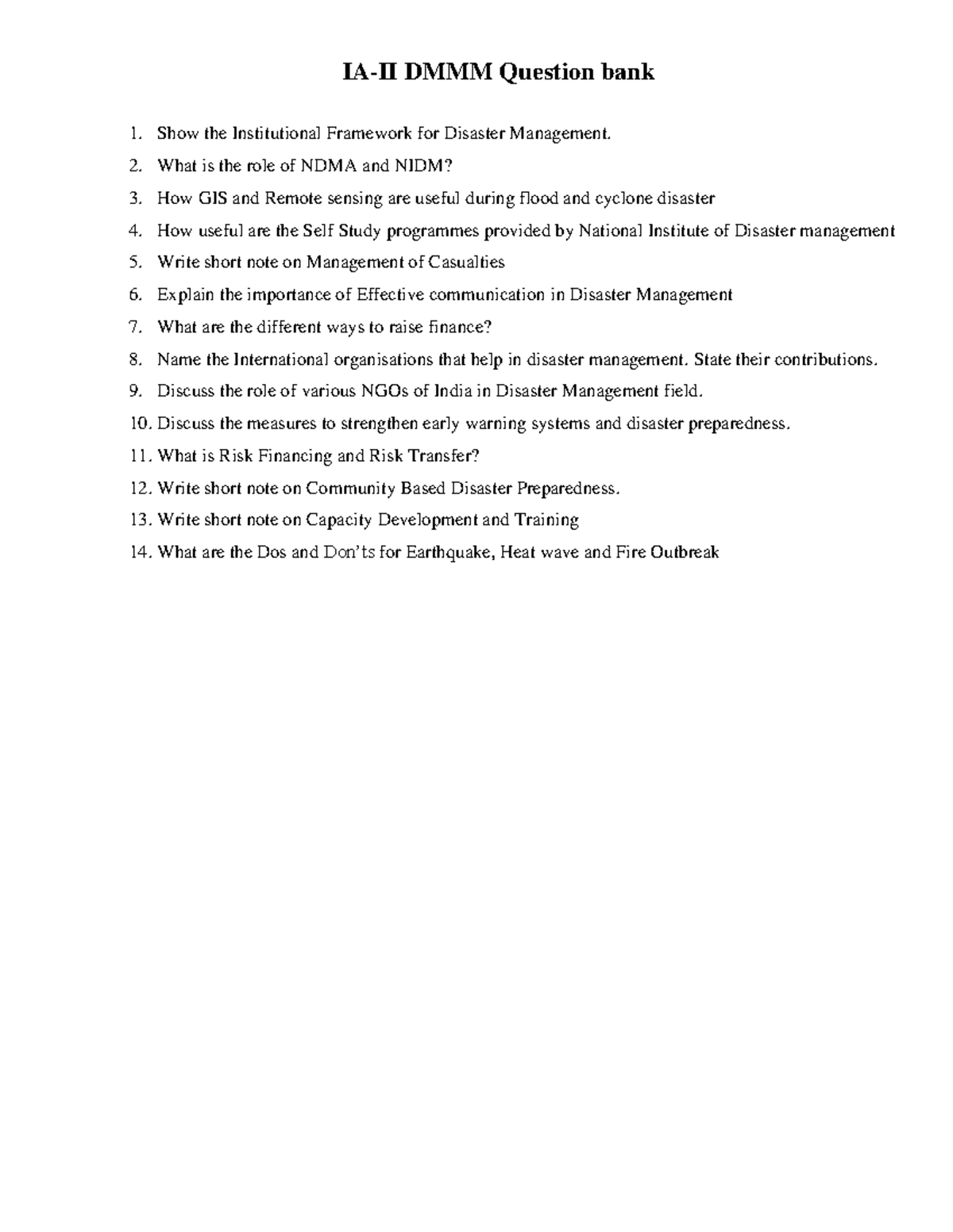 IA-II DMMM Qbank - Hhkugju - IA-II DMMM Question bank Show the ...