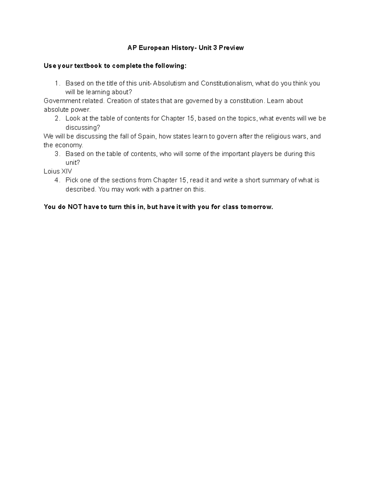AP European History- Unit 3 Preview - Creation of states that are ...