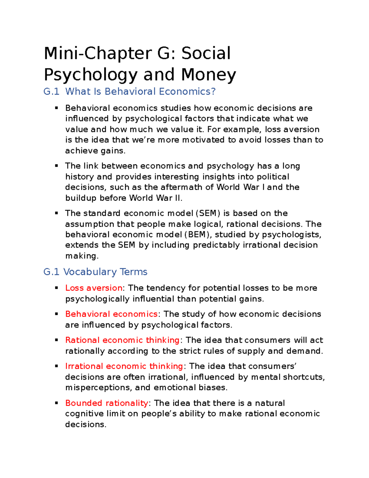 Social Psychology Mini-Chapter G Notes - Mini-Chapter G: Social ... Social Psychology Mini-Chapter G Notes - Mini-Chapter G: Social ...