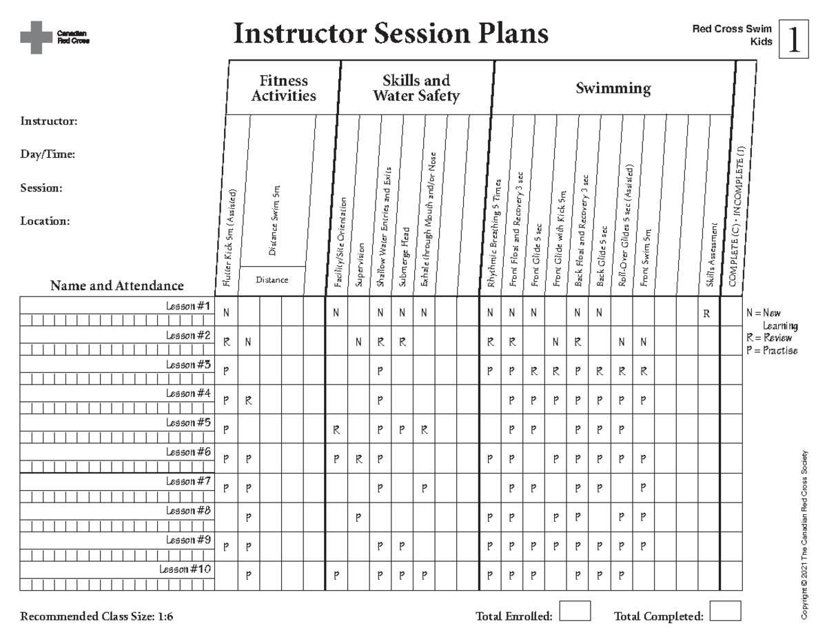 RCS Kids Session Plans 2021 EN - Instructor Session Plans 1 Instructor ...