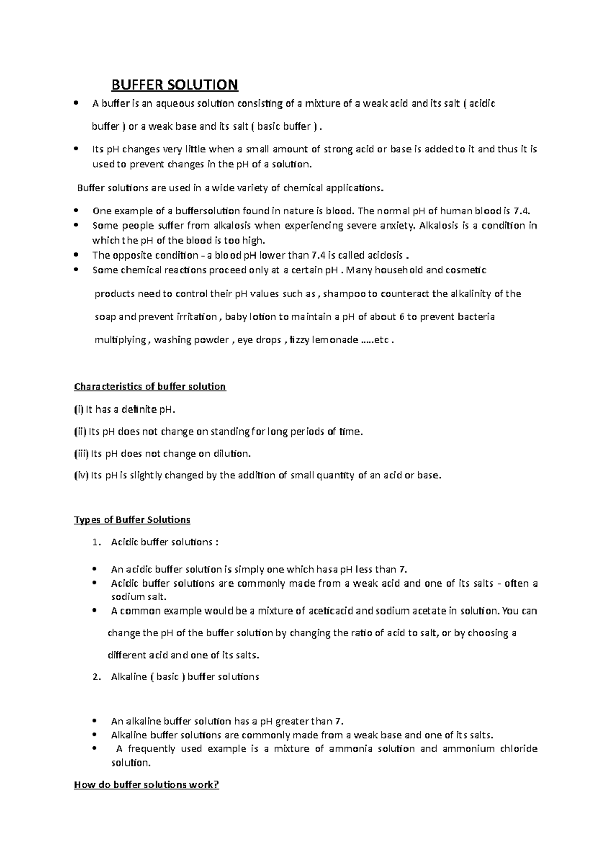 Buffer Solution - BUFFER SOLUTION A buffer is an aqueous solution ...