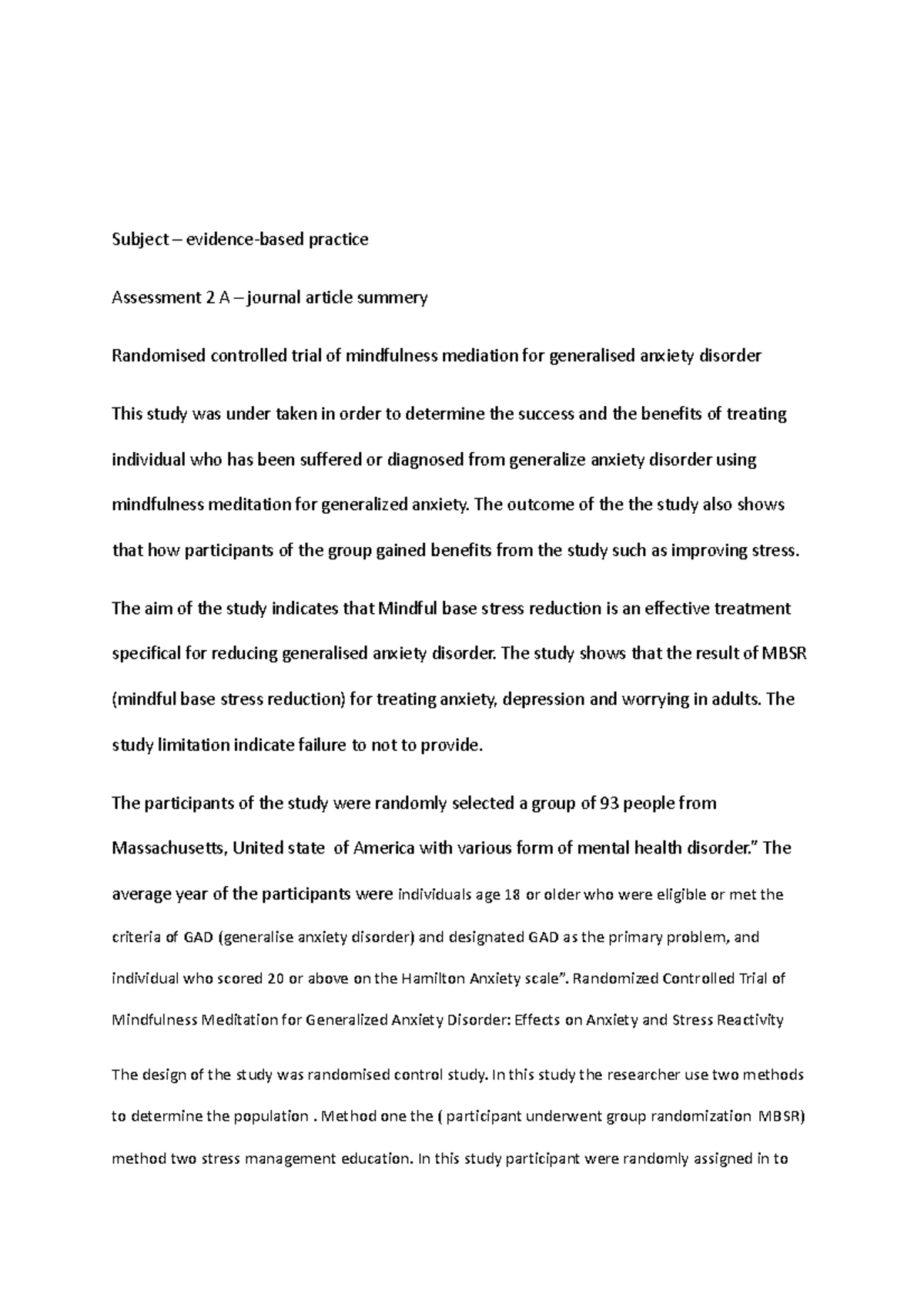 Evidence randomised controll - Subject – evidence-based practice ...