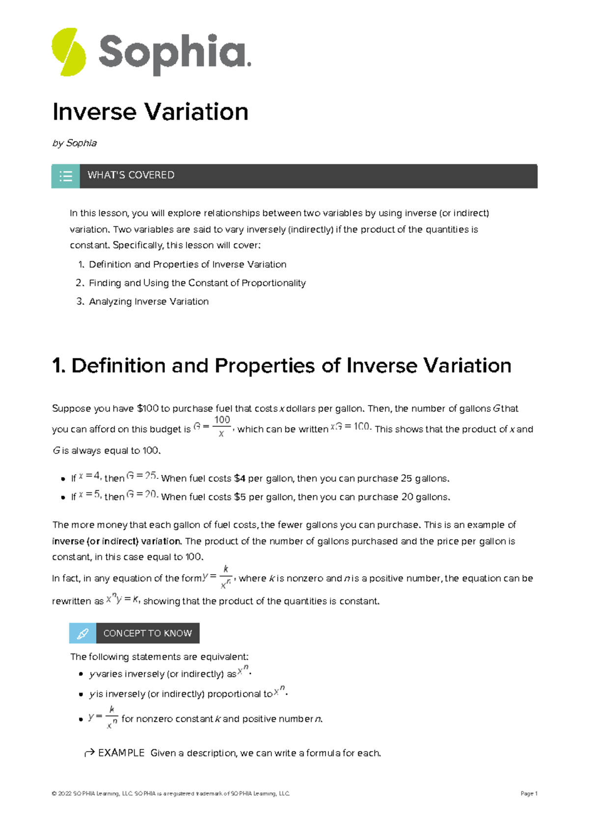 Inverse-variation-3 - inverse variation - Inverse Variation by Sophia ...