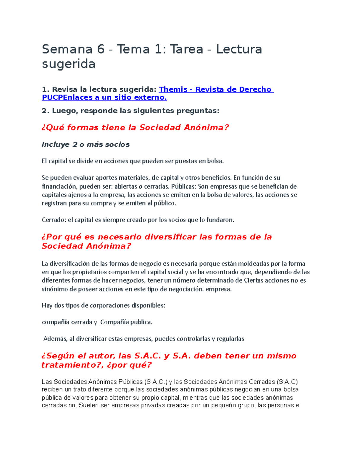 Semana 6- Lectura sugerida - Semana 6 - Tema 1: Tarea - Lectura sugerida 1. Revisa la lectura ...