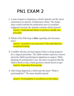PN1 test 3 q.a.r - pn1 test 3 - Identify the appropriate intervention(s ...