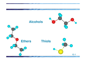 E1-Alcoli - schema riassuntivo degli alcoli e delle loro proprietà - 1 ...