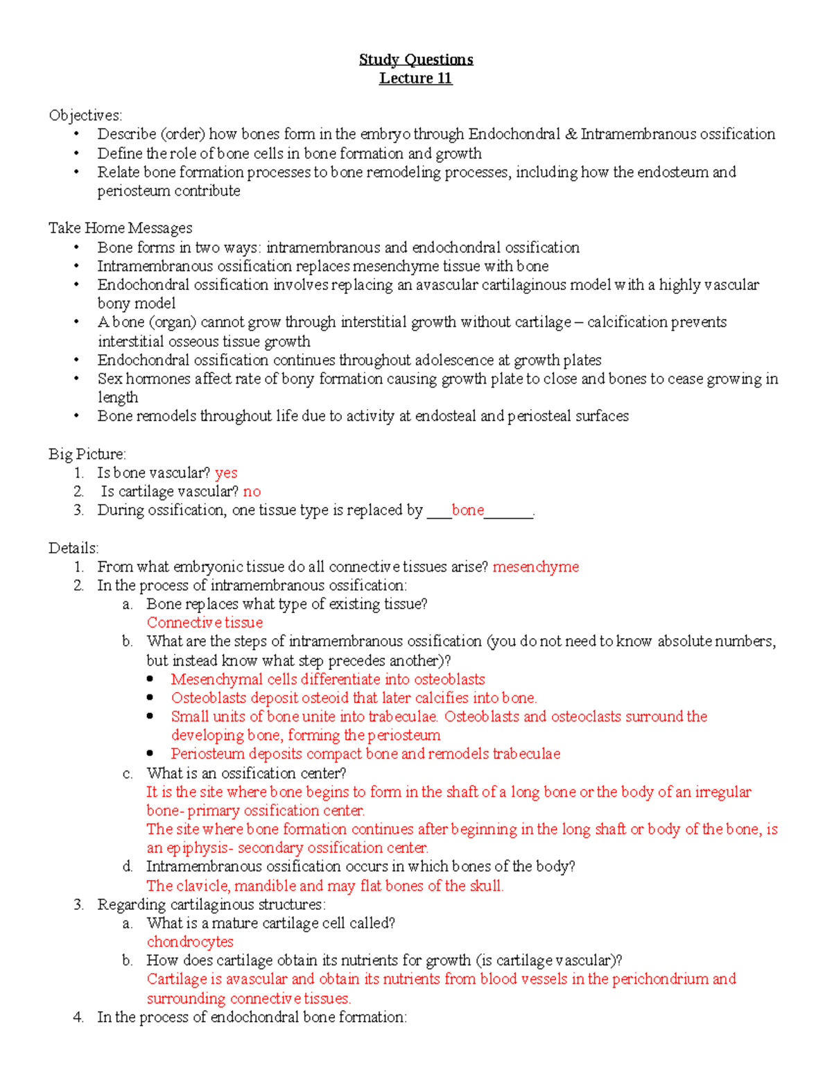 Lecture 11 Study Questions - Study Questions Lecture 11 Objectives ...