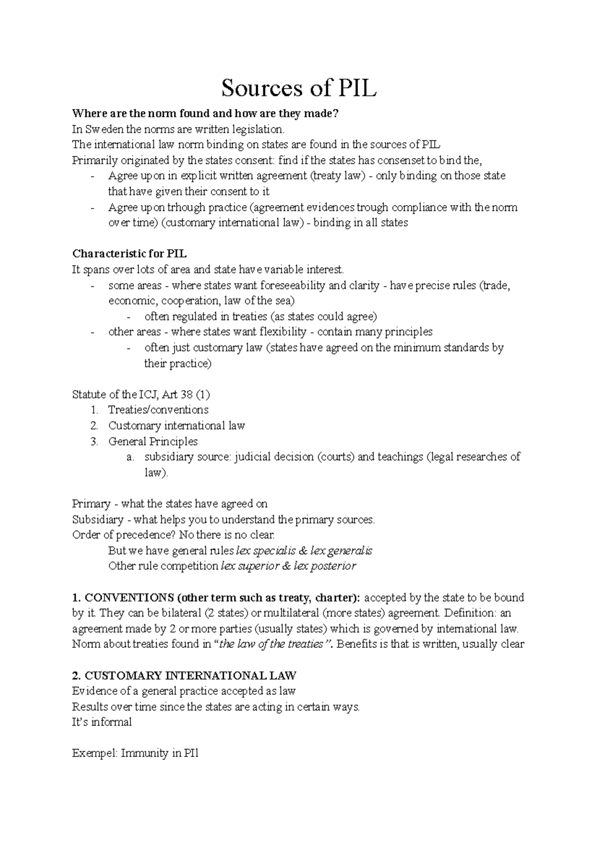 L2 - Sources of PIL - Märta - Sources of PIL Where are the norm found ...