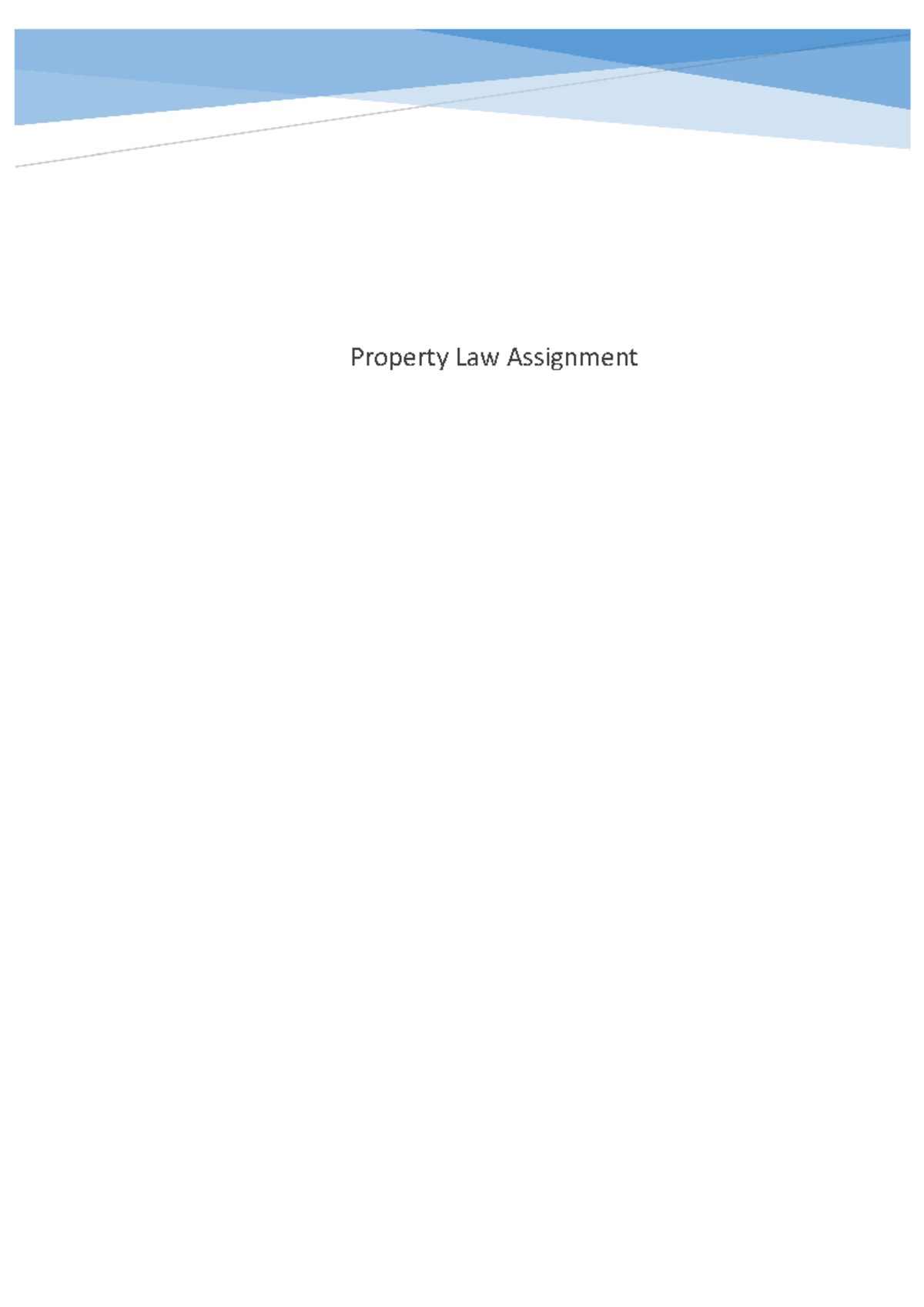 Exam 2019, questions and answers - Property Law Assignment [Document ...