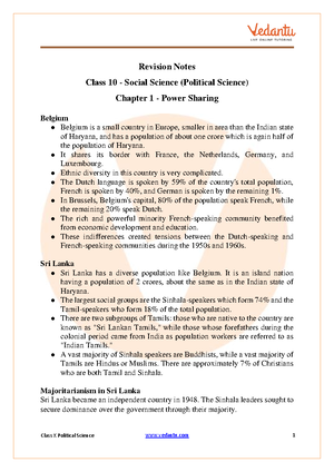 CBSE Class 10 Political Science (Civics) Chapter 3 Notes - Democracy ...